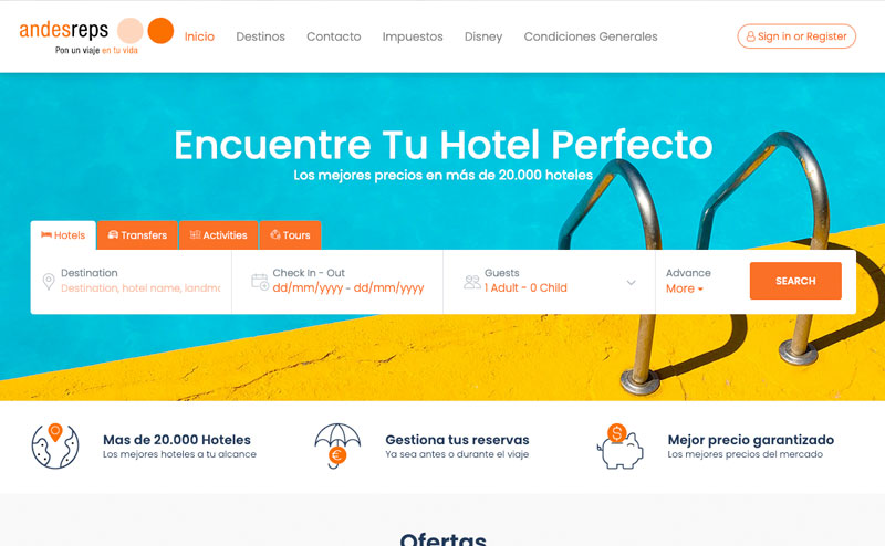Andes Reps - Hoteles, servicios, traslados y mucho más!